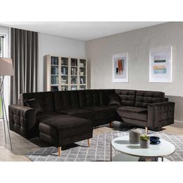 Pharao24.de Wohnlandschaft Couchlandschaft mit Schlaffunktion und Bettkasten