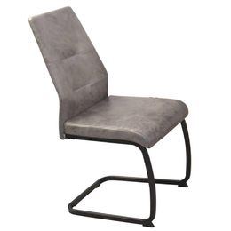 Pharao24.de Swingstuhl Set in Grau Vintage und Schwarz 47 cm Sitzh&ouml;he (4er Set)