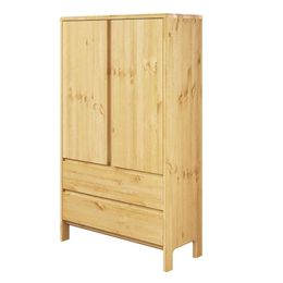 Pharao24.de Waescheschrank aus Kiefer Massivholz Landhausstil