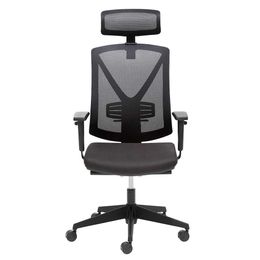 Pharao24.de Ergonomischeb&uuml;rostuhl mit h&ouml;henverstellbarem Sitz schwarz