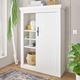 Pharao24.de Highboard Kommode mit offenen F&auml;chern im Skandi Design