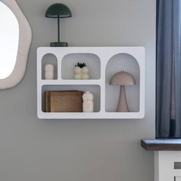 Pharao24.de H&auml;ngeregal Wohnzimmerregal im Skandi Design in Wei&szlig;
