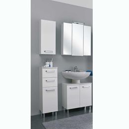 Pharao24.de Badezimmerm&ouml;belset Badezimmerset in modernem Design in Wei&szlig; (vierteilig)