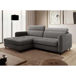 Pharao24.de Ecksofa Sofa mit Schlaffunktion und Armlehnen