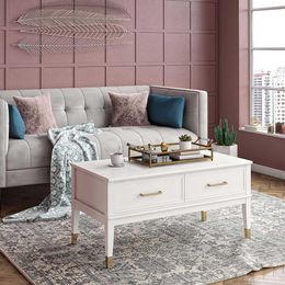 Pharao24.de Couchtisch Platte hochklappbar im Landhausstil 106 cm breit