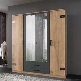 Pharao24.de Jugendzimmer Kleiderschrank im Industry und Loft Stil 180 cm breit