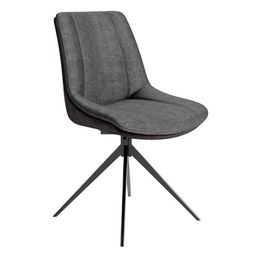 Pharao24.de Polsterstuhl Esszimmer drehbar in modernem Design Gestell aus Metall (2er Set)