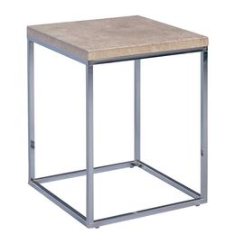 Pharao24.de Sofa Beistelltisch in Beton Grau Metall