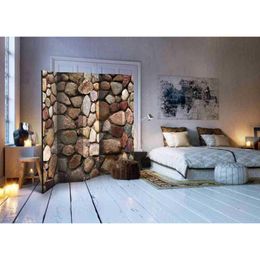 Pharao24.de Spanische Wand in Natursteinmauer Optik 5 teilig