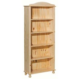 Pharao24.de B&uuml;cherregal aus Kiefer Massivholz 180 cm hoch