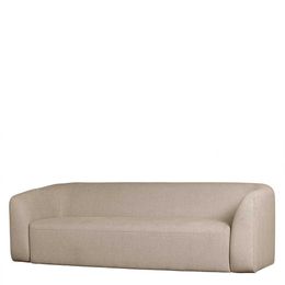 Pharao24.de Sofa Dreisitzer Beige aus Chenillegewebe Skandi Design