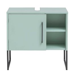 Pharao24.de Waschbeckenunterschrank in Mintgr&uuml;n und Anthrazit 60 cm hoch