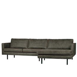 Pharao24.de L Sofa in Olivgr&uuml;n Recyclingleder 3 m breit