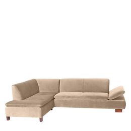 Pharao24.de Ecksofa in Beige drei Sitzpl&auml;tzen
