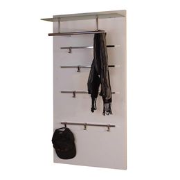 Pharao24.de H&auml;ngende Garderobe in Wei&szlig; Haken