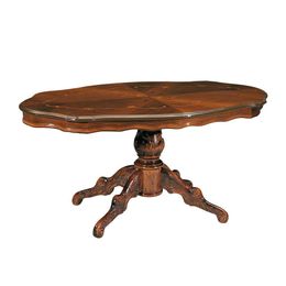 Pharao24.de Italienischer Couchtisch in Nussbaumfarben massiv aus Buche Massivholz 120x54x69 cm Pharao24