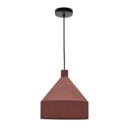 Pharao24.de Metall H&auml;ngelampe modern in Terracotta 30 cm breiter Schirm