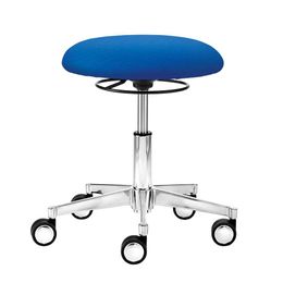 Pharao24.de Drehhocker in Blau Webstoff Gasdruck
