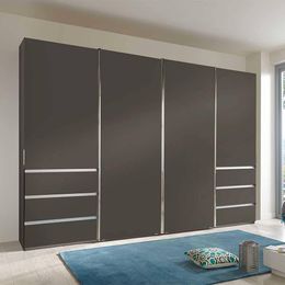Pharao24.de Schwebet&uuml;renkleiderschrank in Braun sechs Schubladen