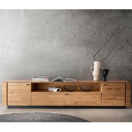 Pharao24.de TV Unterschrank Wildeiche massiv ge&ouml;lt 220 cm breit modernem Design 220x47x43 cm Pharao24
