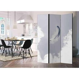 Pharao24.de Spanische Wand mit Feder Motiv aus Leinwand