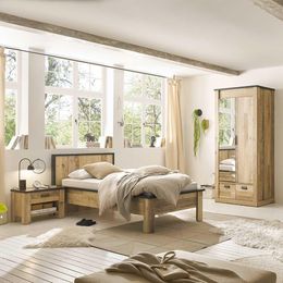 Pharao24.de Schlafzimmerm&ouml;bel komplett im Landhausstil 209 cm hoch (dreiteilig)