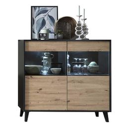 Pharao24.de Esszimmer Highboard in Wildeichefarben 118 cm hoch
