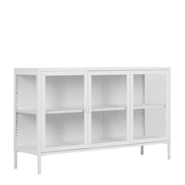 Pharao24.de Sideboard Sideboard Vitrine mit Glast&uuml;ren aus Stahl