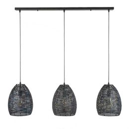 Pharao24.de Deckenlampe in Dunkelbraun und Schwarz modern