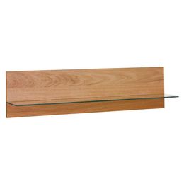 Pharao24.de Wandboard in Eichefarben Ablage aus Glas