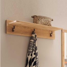Pharao24.de Massive H&auml;ngegarderobe in Eiche Bianco 90 cm breit