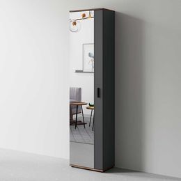 Pharao24.de Flurschrank mit Spiegelt&uuml;r im Industry und Loft Stil 196 cm hoch
