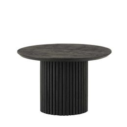 Pharao24.de Couchtisch schwarz massiv in modernem Design runder Tischplatte