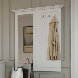 Pharao24.de Garderobe Massivholz wei&szlig; im Landhausstil die Wandmontage