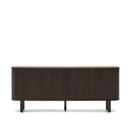 Pharao24.de Retro Look Sideboard mit zwei Schiebet&uuml;ren Schwarzbraun