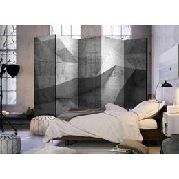 Pharao24.de Spanische Wand mit 3D Betonwand Motiv 225 cm breit