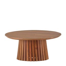 Pharao24.de Echtholztisch Wohnzimmer rund in Akaziefarben modernes Design