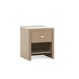 Pharao24.de Nachtkommode in Beige Kunstleder modern