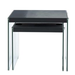 Pharao24.de Wohnzimmertisch Set in Schwarz modern (zweiteilig)