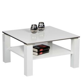 Pharao24.de Wei&szlig;er Couchtisch in modernem Design melaminbeschichtet