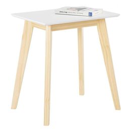 Pharao24.de Beitisch in Wei&szlig; und Kiefer Skandi Design