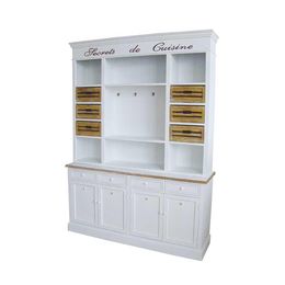 Pharao24.de Buffetschrank in Wei&szlig; Shabby Chic Design