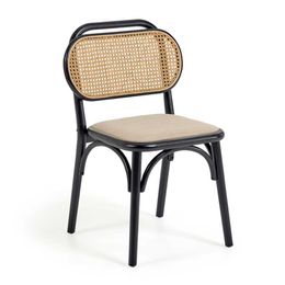 Pharao24.de Bistro K&uuml;chenst&uuml;hle in Schwarz Beige (2er Set)