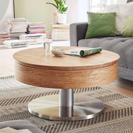 Pharao24.de Couchtisch Wohnzimmertisch mit schwenkbarer Tischplatte und Staufach