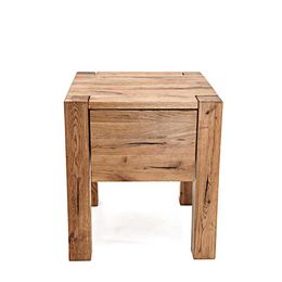 Pharao24.de Beistelltisch aus Eiche Massivholz 45 cm hoch