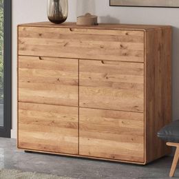 Pharao24.de Kommode Holz Wohnzimmerkommode aus Wildeiche Massivholz ge&ouml;lt