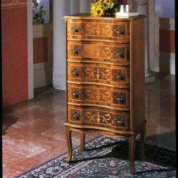 Pharao24.de Schubladenkommode im Barock Design Nussbaum furniert
