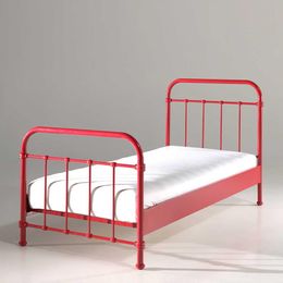 Pharao24.de Bett in Rot Metall