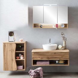 Pharao24.de Waschplatz Set mit Baumkante NB im Landhausstil Made in Germany (dreiteilig)