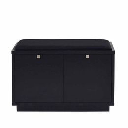 Pharao24.de Garderobenbank in Schwarz 70 cm breit